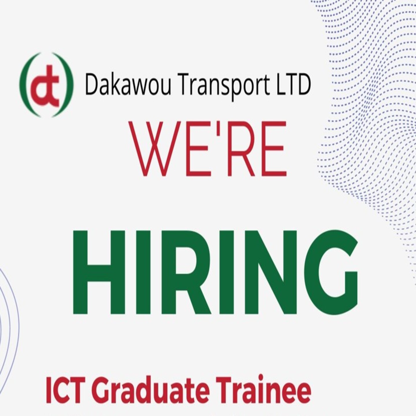 ICT Graduate Trainee - Dakawou Transport | Nairobi, Kenya - THE KENYAN ...