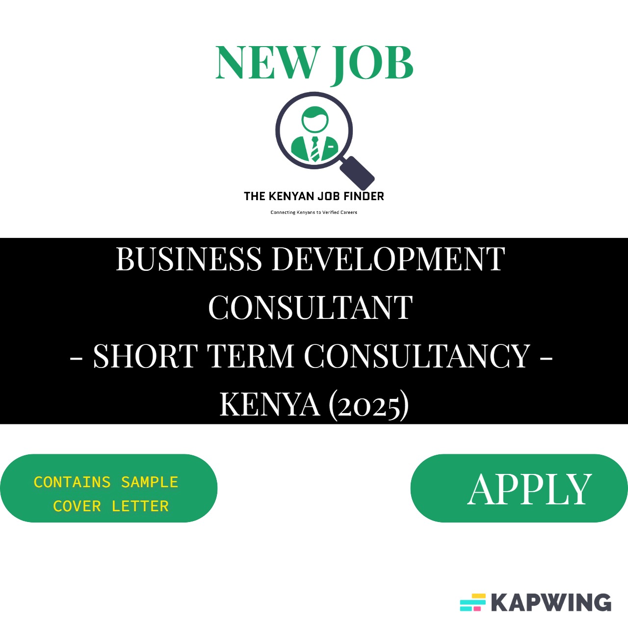 Business Development Consultant - Short Term Consultancy - Kenya (2025 ...