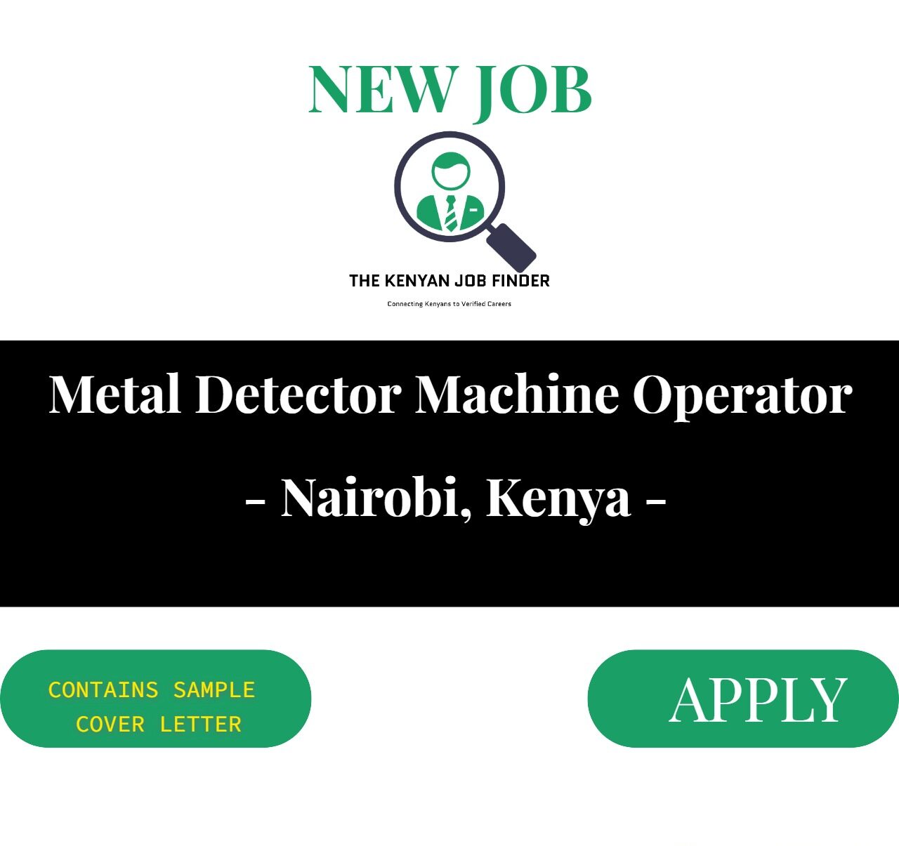 Metal Detector Machine Operator - Nairobi, Kenya - January 2025 - THE ...
