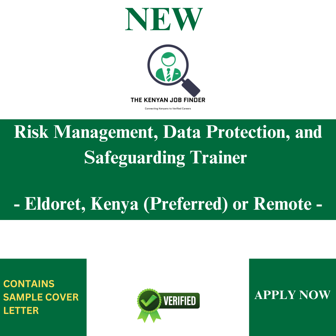 Risk Management, Data Protection, And Safeguarding Trainer - Eldoret ...